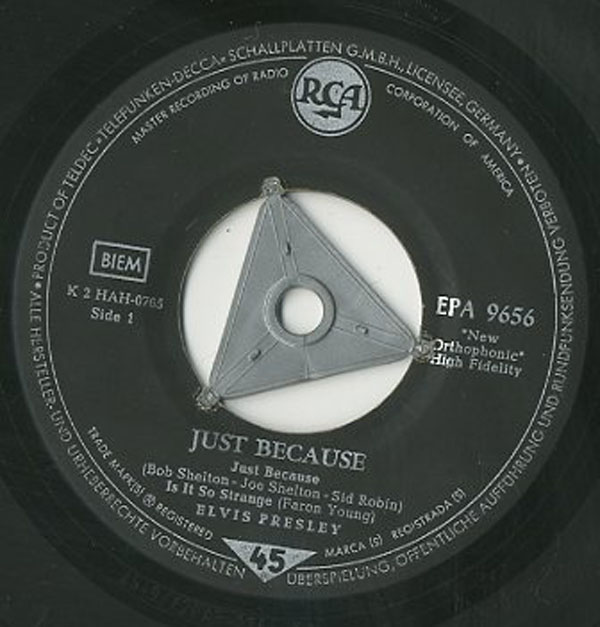 Herberts Oldiesammlung Secondhand LPs Elvis Presley - Just Because (EP ...