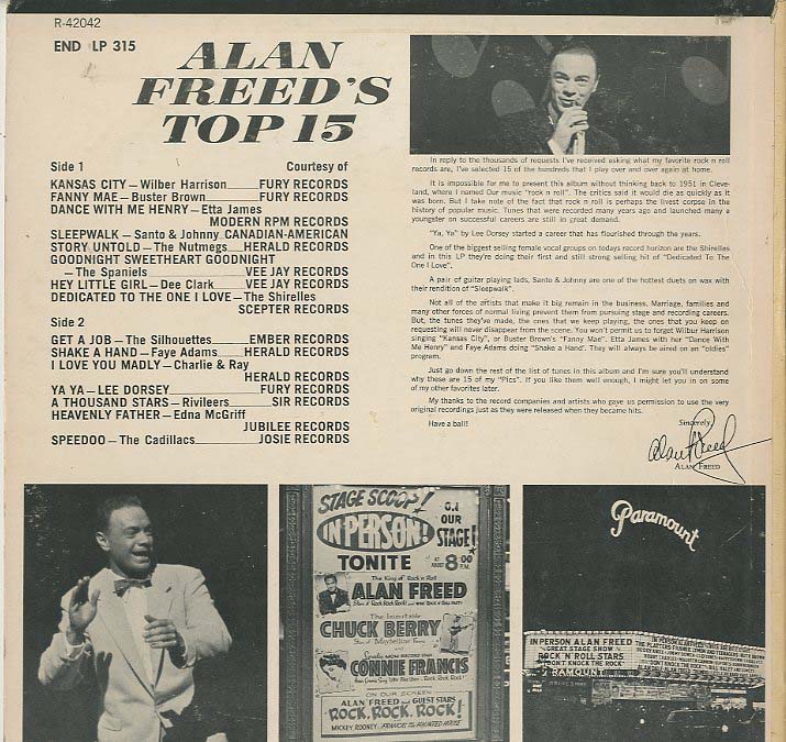 Herberts Oldiesammlung Secondhand LPs Alan Freed - Alan Freeds Top 15 (LP)