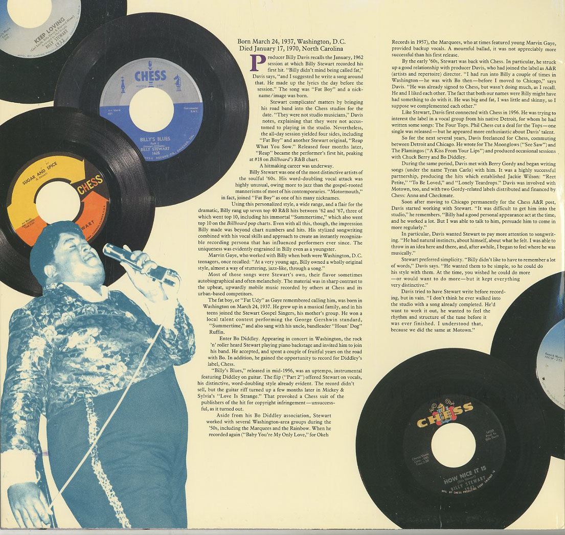 Herberts Oldiesammlung Secondhand LPs Billy Stewart - One More Time - The Original Chess Masters ...